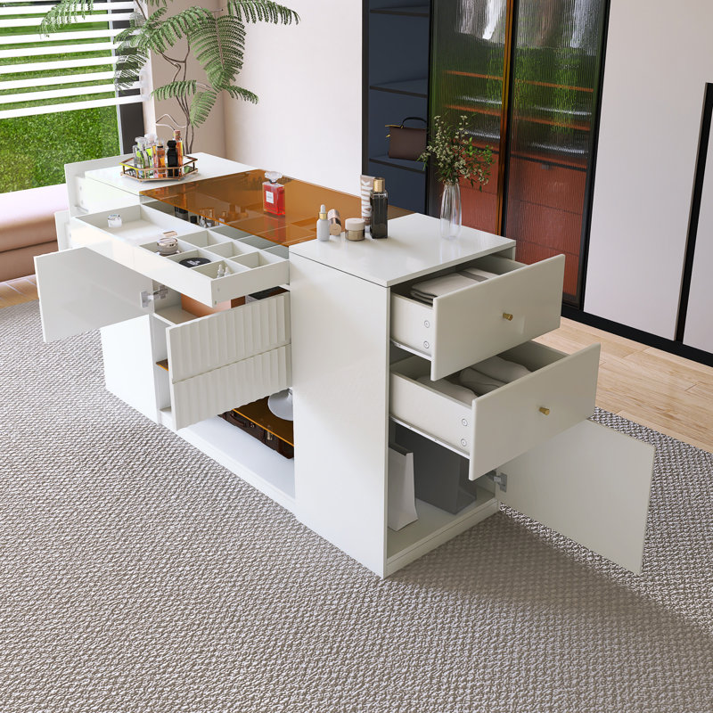 Magic Racks Modern Luxury Multi-Functional Island Vanity Dresser | Wayfair